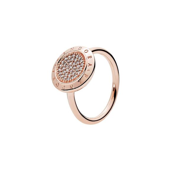 Pandora | Jewelry | Pandora Rose 4k Rose Gold Plated Cz Signature Ring ...